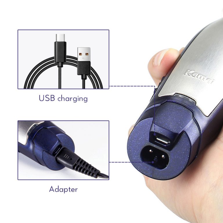 kemei km-5021 tondeuse a cheveux sans fil – gris – – Dali Shopping